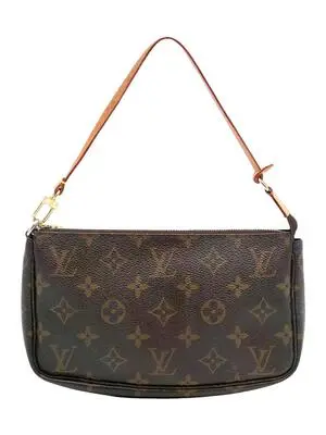 LOUIS VUITTON 2002 Monogram Pochette Accessoires Shoulder Bag - Brown