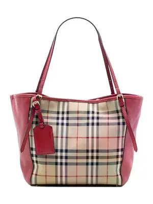 Burberry Haymarket Check Canterbury Tote Bag - Brown