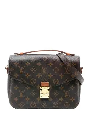 LOUIS VUITTON Monogram Pochette Metis Satchel - Brown