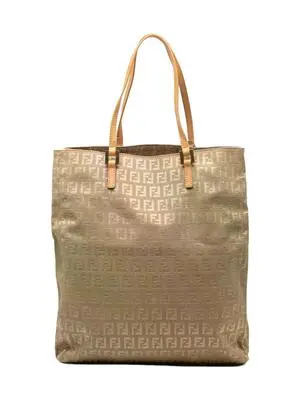 Fendi Zucchino Canvas Tote Bag - Brown