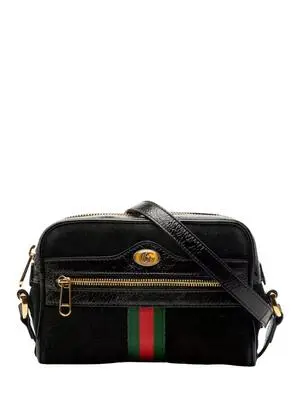Gucci Mini Suede Ophidia Crossbody Bag - Black