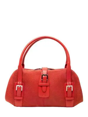 Loewe 2004 Nubuck Senda Handbag - Red