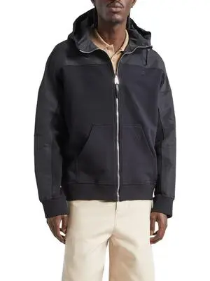 Givenchy Mixed Media Hooded Windbreaker - Black