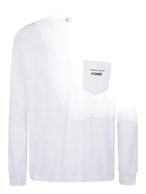 Comme Des Garçons Classic Long Sleeves T-shirt - White
