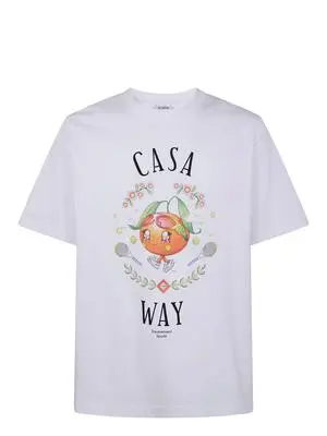 Casablanca Casa Way Kawaii Printed T-shirt Yellow