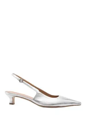 AeydĒ Catrina Nappa Leather Slingbacks - Metallic