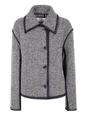 JIL SANDER 72 W Trim Jacket - Gray