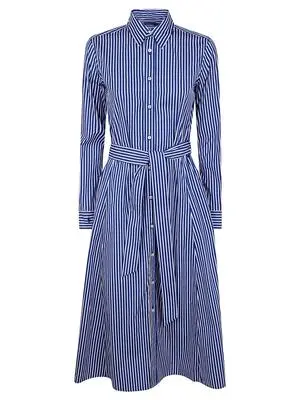 Polo Ralph Lauren Striped Shirt Dress - Blue