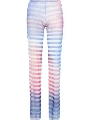 Jean Paul Gaultier Printed Mesh Trousers - Blue