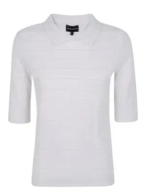 Emporio Armani Short Sleeve Polo Neck - White