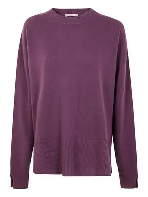 NUUR Long Sleeve Round Neck Sweater - Red