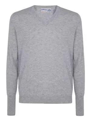 BALLANTYNE V-neck Cashmere Pullover - Gray
