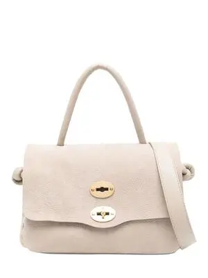 ZANELLATO Postina Suede Small Veneziana Bag - Gray