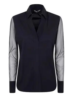 Chiara Boni La Petite Robe Kai Illusion Jersey Shirt - Black