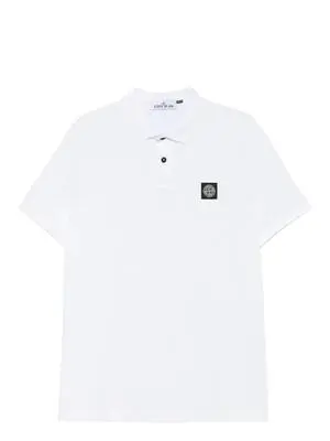 Stone Island Polo Slim Fit Short Sleeves - White