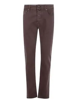 Jacob Cohen Slim Fit 5 Pocket Trousers Brown