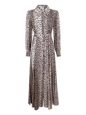 Rixo Maddison Animal Print Dress - Black