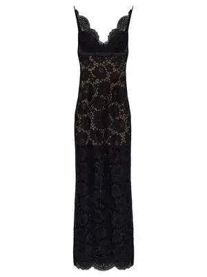 SELF-PORTRAIT Floral Lace Maxi Dress - Black
