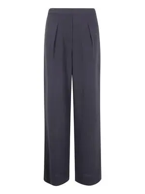 Emporio Armani Relaxed Fit Elastic Waist Trouser - Black