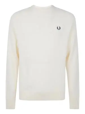 Fred Perry Lambswool Raglan Jumper - Beige
