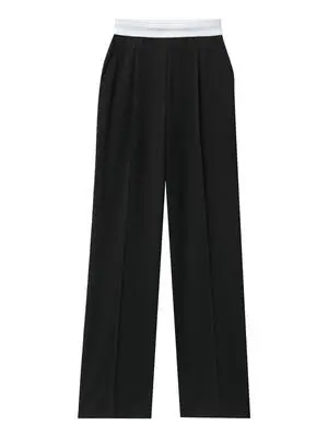 Alexander Wang High-waisted Pleated Pant - Black