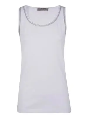 D.exterior Cotton Jersey Tank Top - White