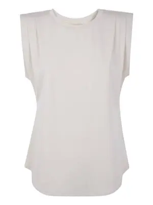 MICHAEL KORS Crewneck Pleated Top
