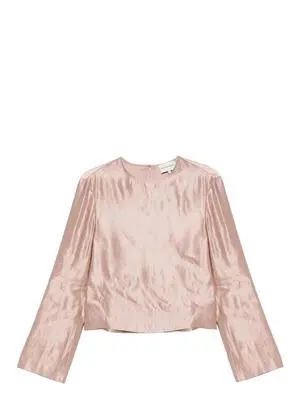 LOULOU STUDIO Nino Round Neck Blouse - Pink