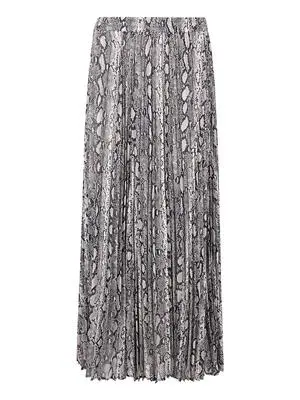 Michael Kors Snake Maxi Pleated Skirt - Beige
