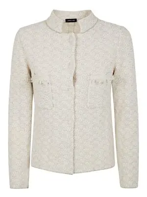 ANNECLAIRE Classic Cropped Jacket - Beige