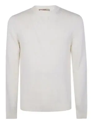 NUUR Long Sleeve Round Neck Sweater - Beige
