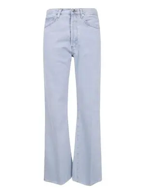 FRAME The Lax High-rise Wide-leg Jeans - Blue