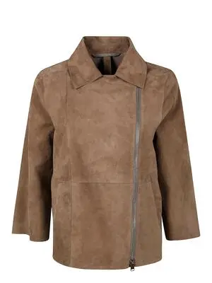 THE JACKIE LEATHERS Gaia Suede Jacket - Yellow