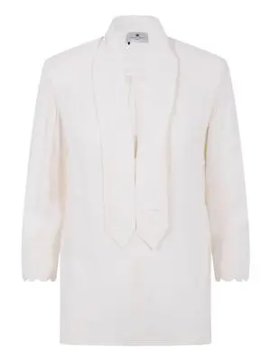Elisabetta Franchi 3/4 Sleeve Shirt - White