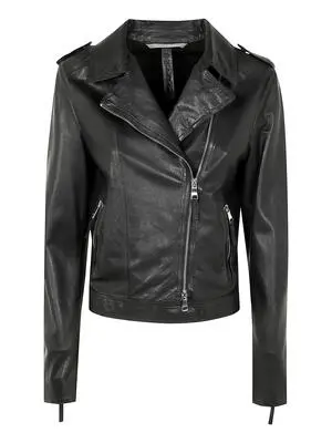 THE JACKIE LEATHERS CICOLNE Leather Biker Jacket