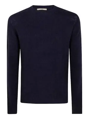 NUUR Long Sleeve Round Neck Sweater - Blue