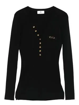 Elisabetta Franchi V-neck Sweater - Black