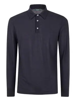 ZANONE Long Sleeves Polo Shirt - Black