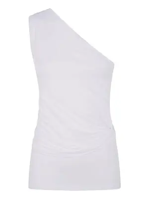Patou One Shoulder Top - White