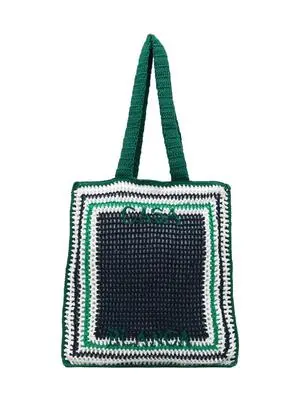 Casablanca Crochet Shopping Bag - Blue