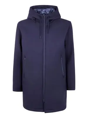 Herno Long Parka In Scuba - Blue