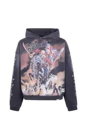 REPRESENT Graphic Print Hoodie - Black