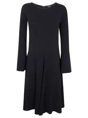 Emporio Armani Long Sleeve Stretch Dress - Black