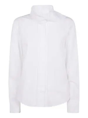 Patou Ascot Collar Blouse - White