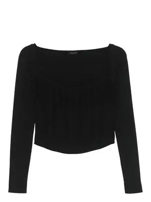 MUGLER Madonna Neck Top - Black