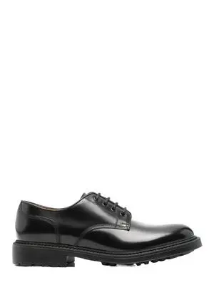 DOUCAL`S Leather Derby Lace-up - Black