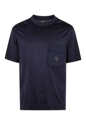 Emporio Armani Short Sleeves With Pocket T-shirt - Blue