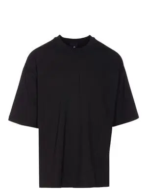 THOM KROM Round Neck T-shirt Worked - Black