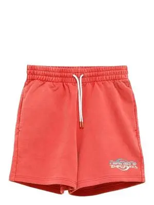 Casablanca Chrome Text Printed Sweatshorts - Red