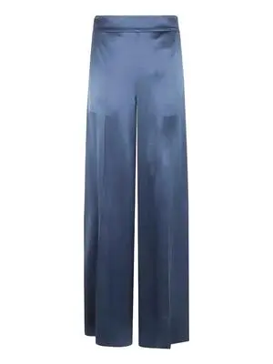 JOSEPH Silk Satin Pant - Blue